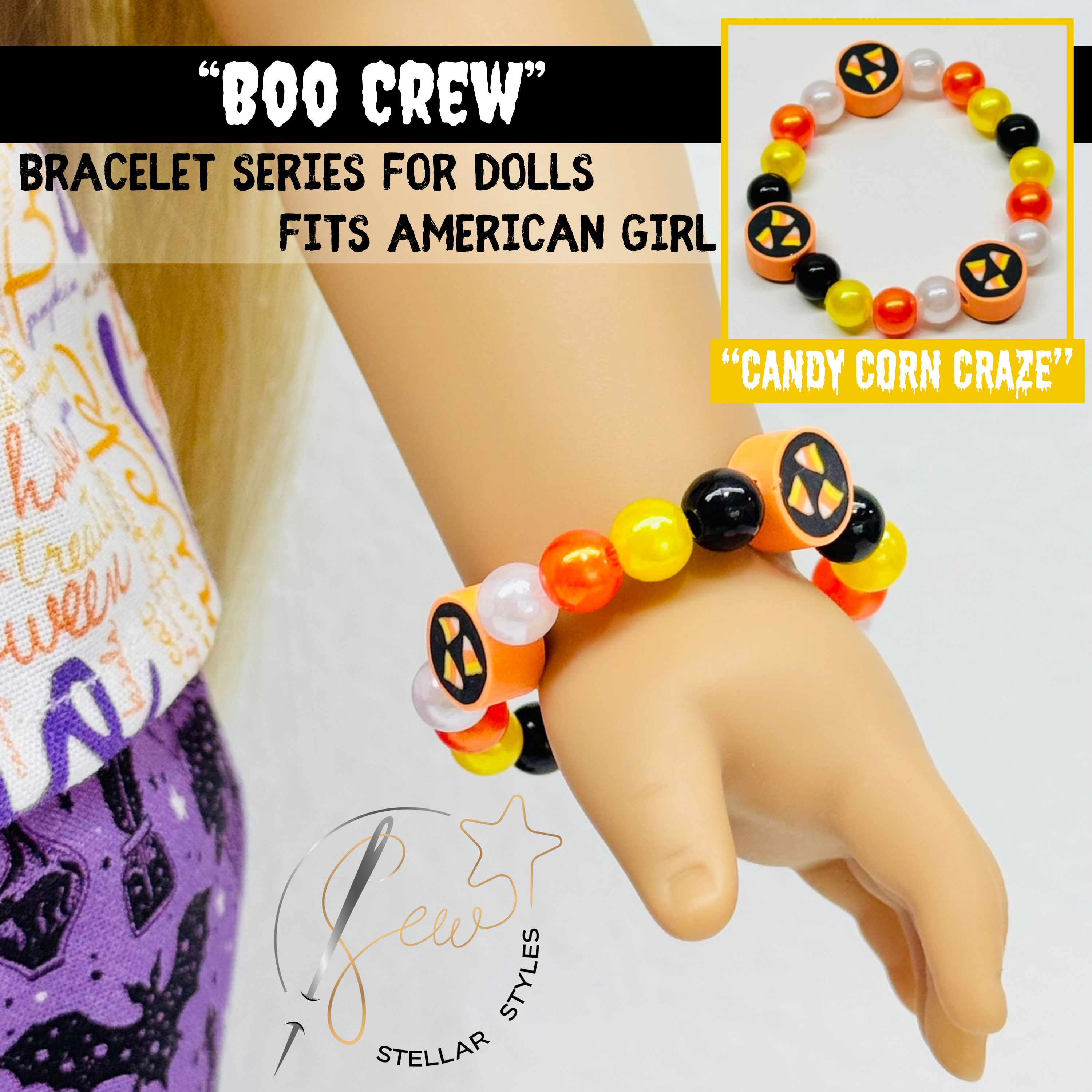 🍬 CANDY CORN CRAZE Boo Crew Bracelet 🖤🧡 Halloween '25 Bracelet Series ...